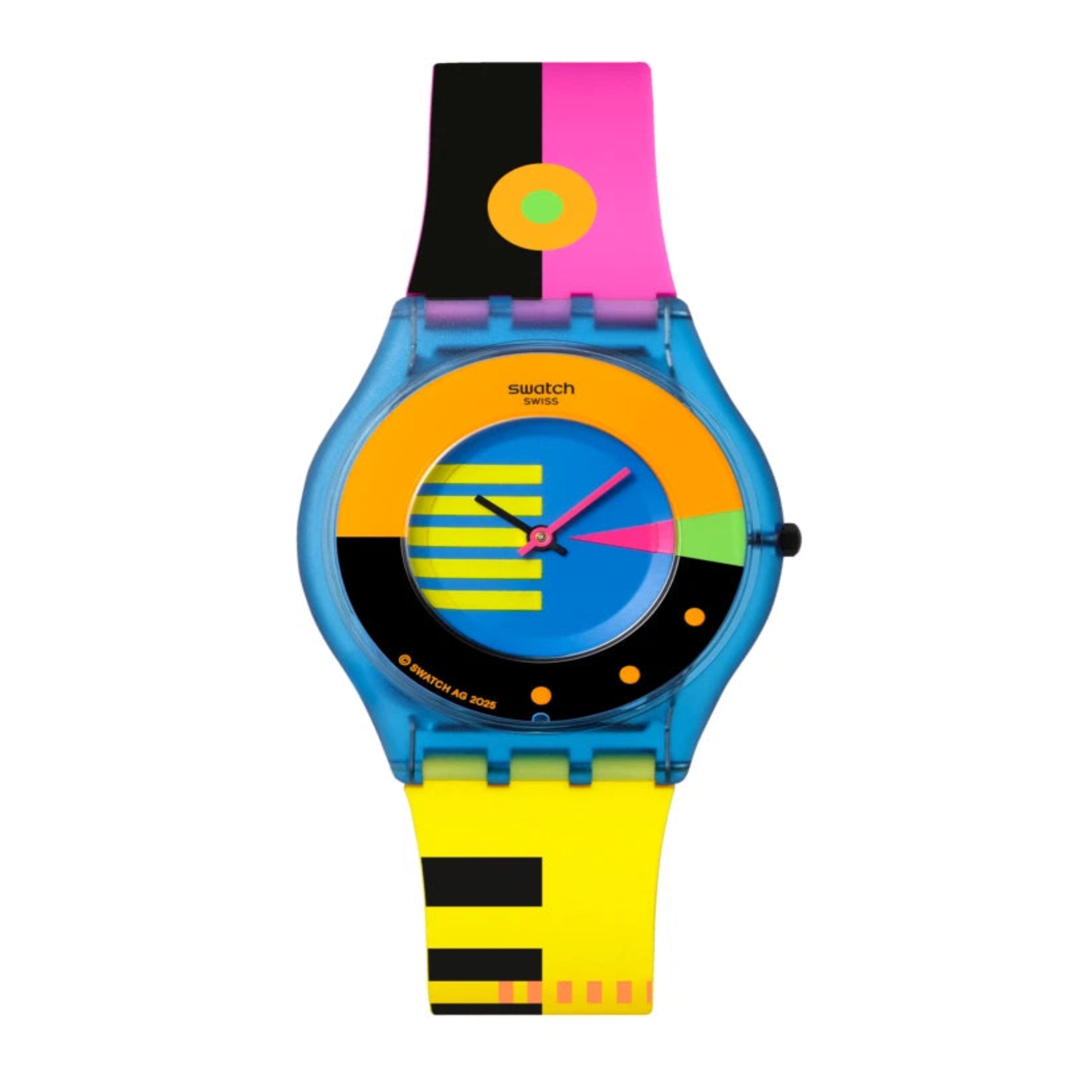SWATCH NEON FLUMOTIONS SS08S101 34mm Qulartz Unisex | Bijoux Eclore